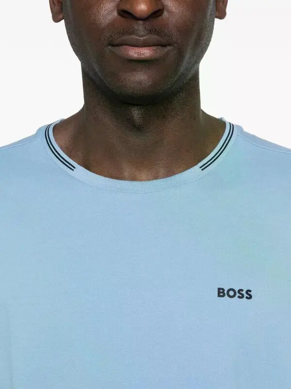 BOSS Striped-trim T-shirt