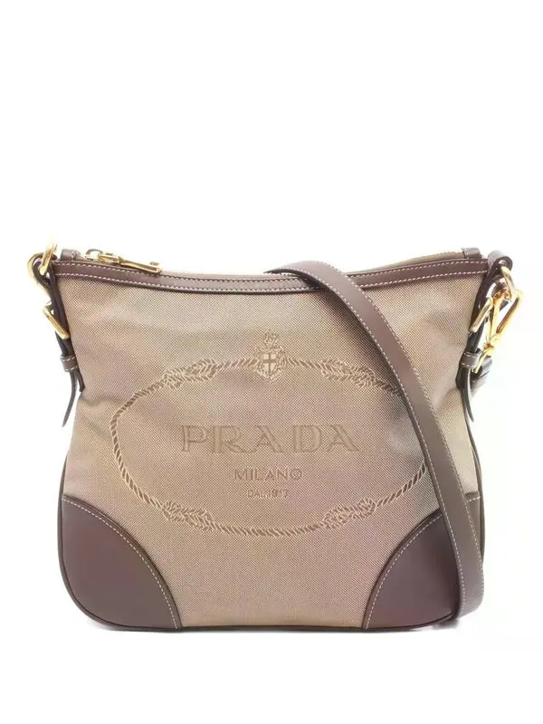 Prada Logo-detail Shoulder Bag - Neutrals