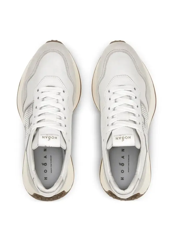 Hogan H641 Leather Sneakers - Silver