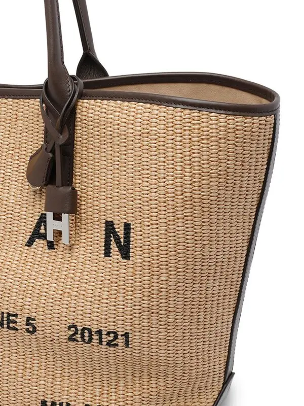 Hogan Medium Raffia Tote - Beige