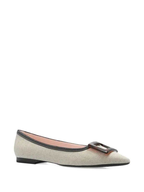 ROGER VIVIER Gommettine Leather Ballet Flats
