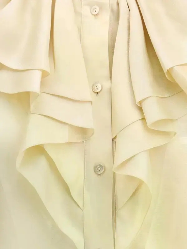 Gucci Ruffled Silk Twill Shirt