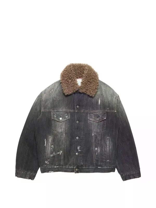 Acne Studios Fur-trimmed Denim Jacket