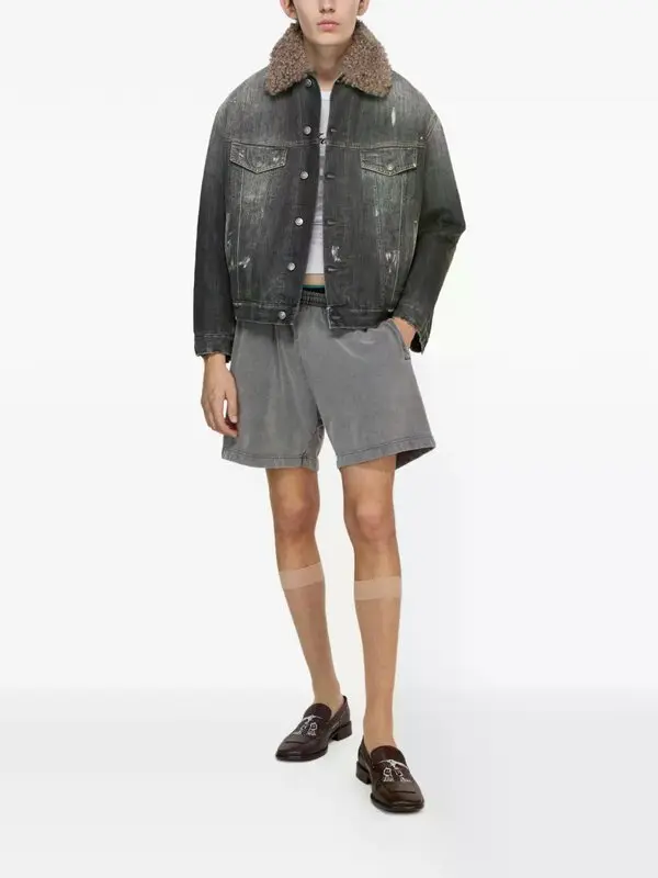 Acne Studios Fur-trimmed Denim Jacket
