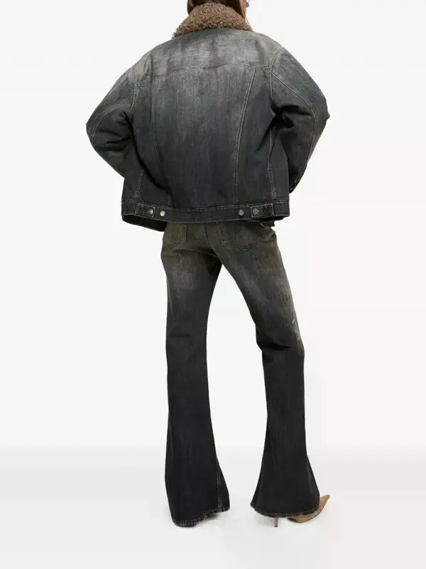 Acne Studios Fur-trimmed Denim Jacket