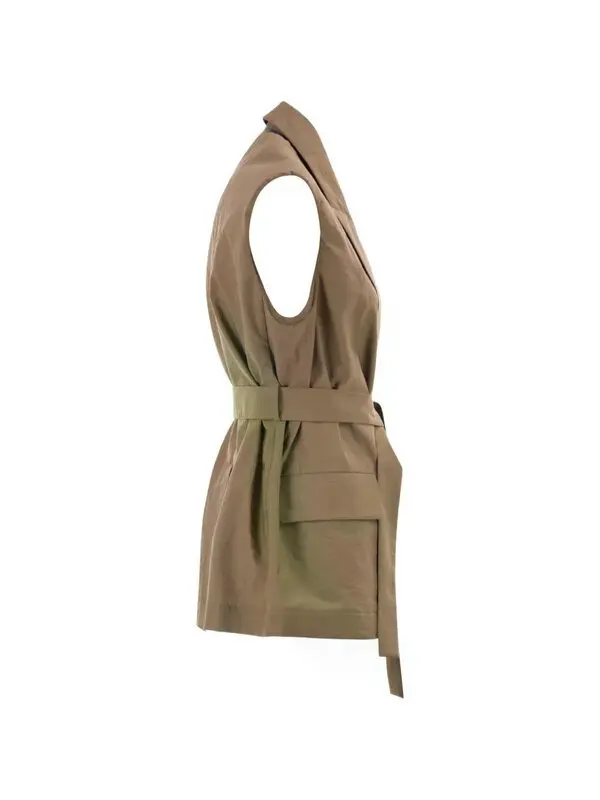 Brunello Cucinelli Belted Waistcoat - Brown