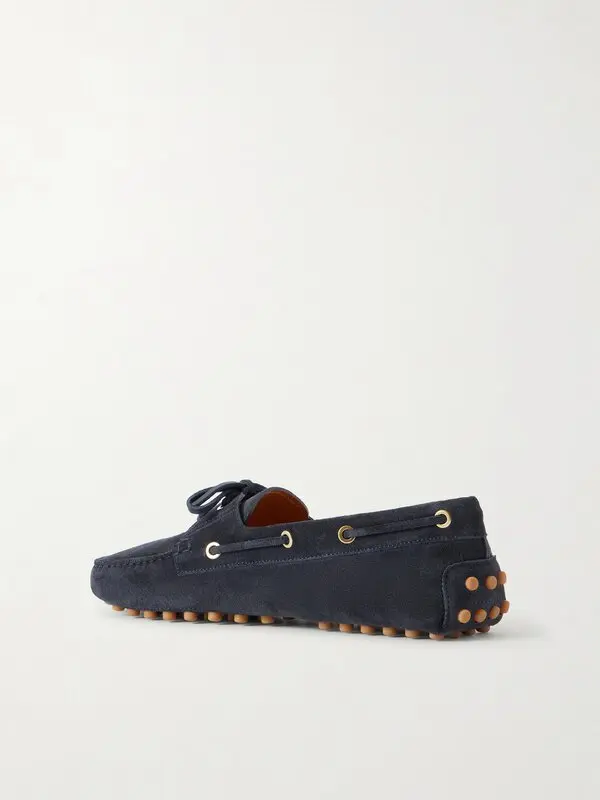 TOD'S Gommino Suede Boat Shoes - Blue