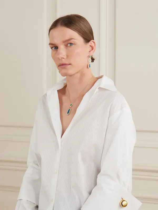 SUZANNE KALAN 18-karat Gold Multi-stone Necklace