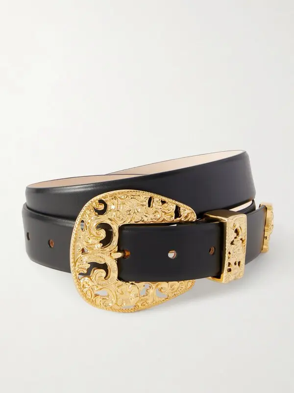 DEHANCHE Leather Waist Belt - Black