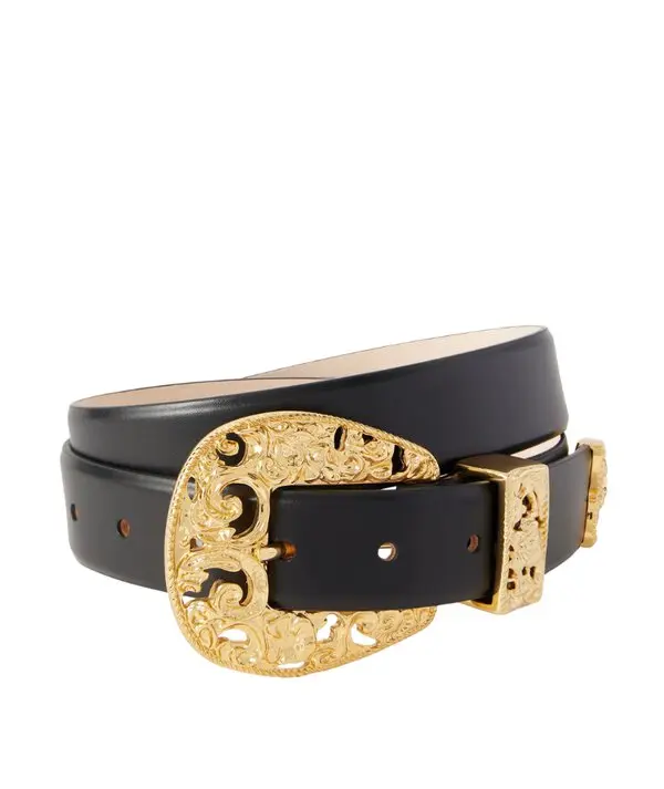 DEHANCHE Leather Waist Belt - Black