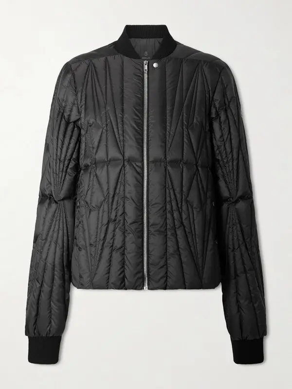Rick Owens Moncler Logo-appliquéd Quilted Shell Down Jacket