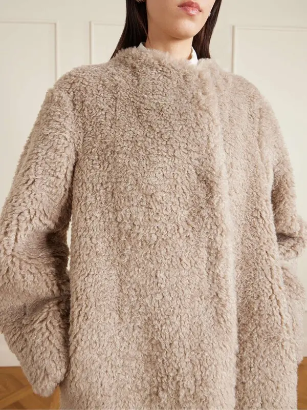 Maria Mcmanus Wrap Fleece Coat - Beige