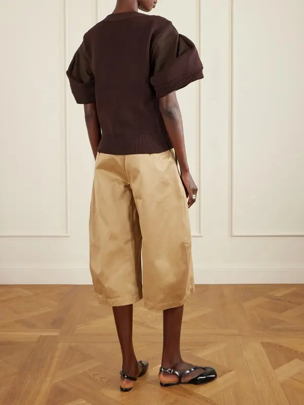Sacai Ribbed-knit Top