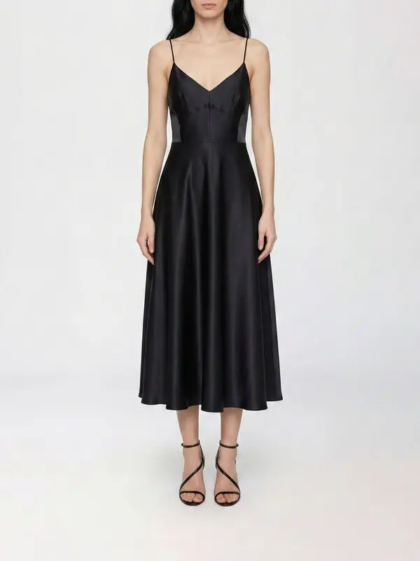 Alberta Ferretti Spaghetti Strap Dress - Black