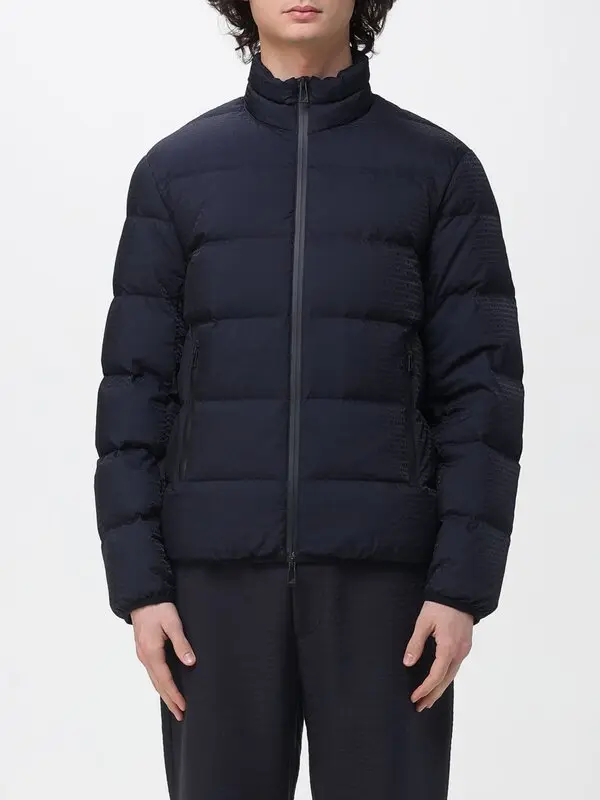 Emporio Armani Quilted Zip-up Jacket - Blue