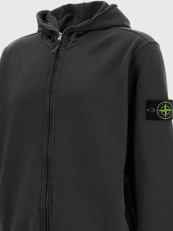 Stone Island Zip Up Hoodie - Grey 1