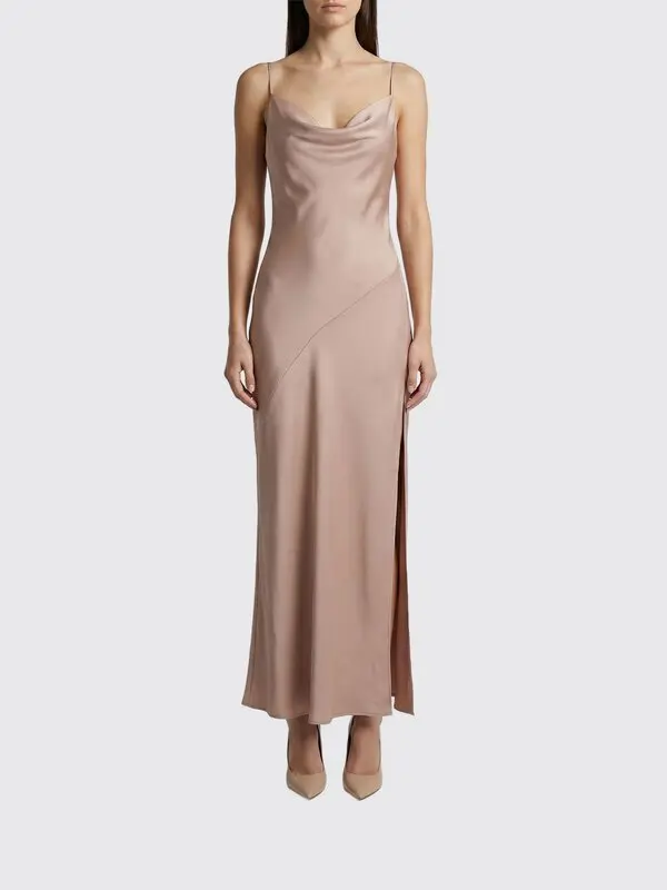 Andamane Cowl Neck Slip Maxi Dress - Pink