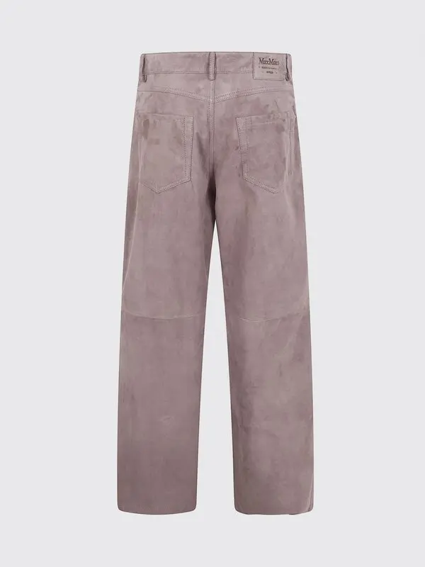 Max Mara Suede Wide Leg Trousers - Brown