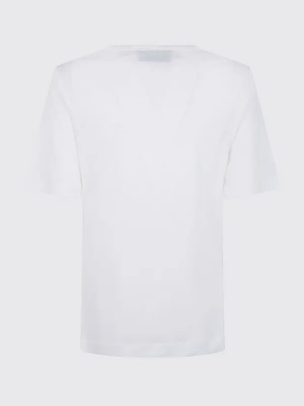 Simone Rocha Gathered T-shirt With Front Tie Detail - White