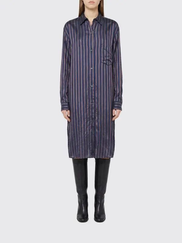 Dries Van Noten Striped Shirt Dress - Blue