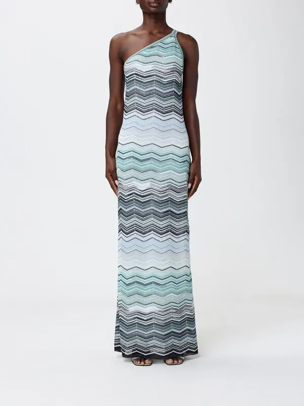 Missoni One-shoulder Maxi Dress - Turquoise