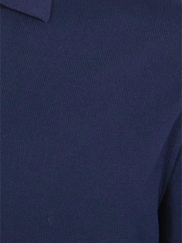 DONDUP Cotton Knit Polo Shirt - Blue