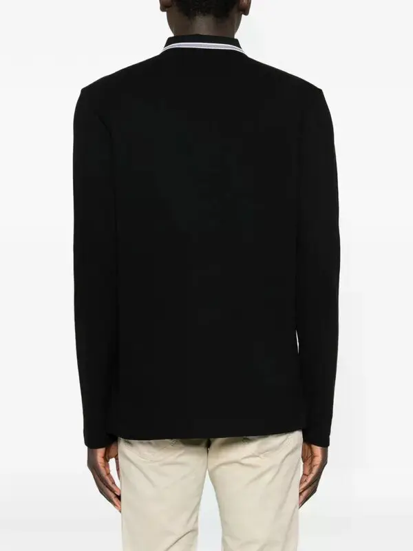 BOSS Long-sleeved Cotton Piqué Polo Shirt