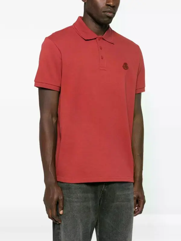 Moncler Logo-appliqué Polo Shirt - Red
