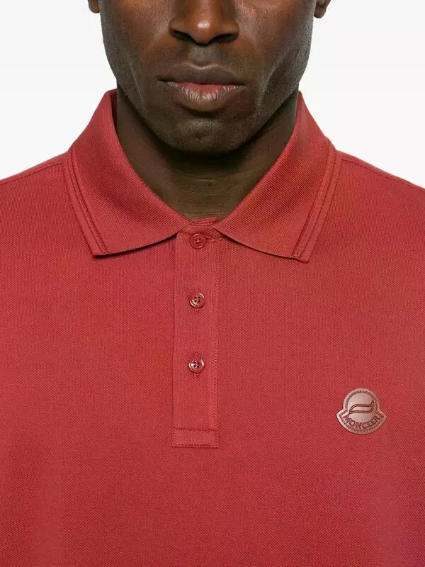 Moncler Logo-appliqué Polo Shirt - Red