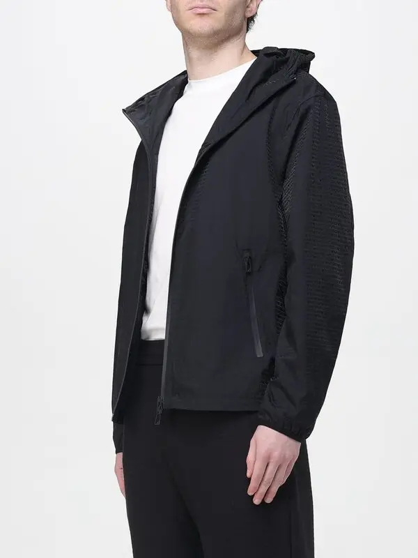 Emporio Armani Zip-up Hooded Jacket - Black