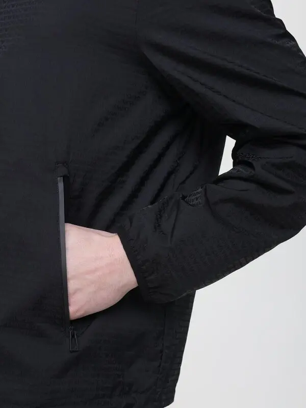 Emporio Armani Zip-up Hooded Jacket - Black