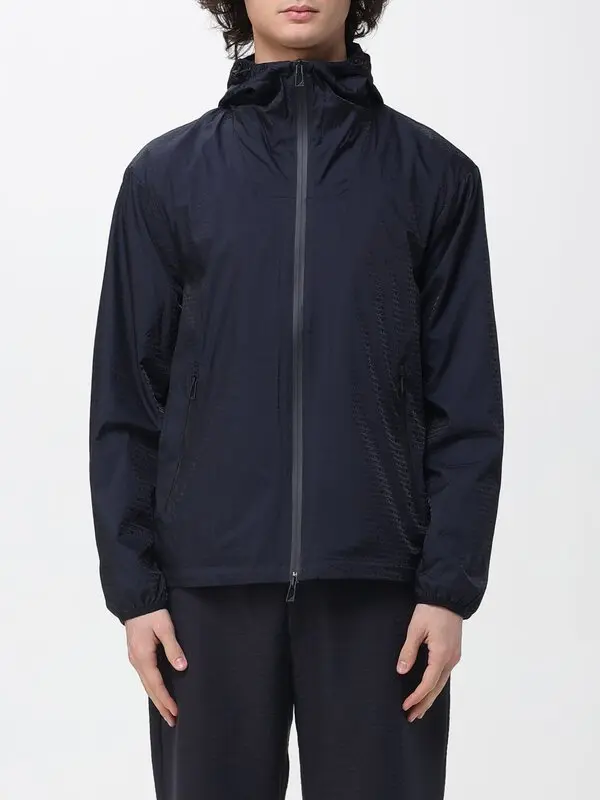 Emporio Armani Zip-up Hooded Jacket - Blue
