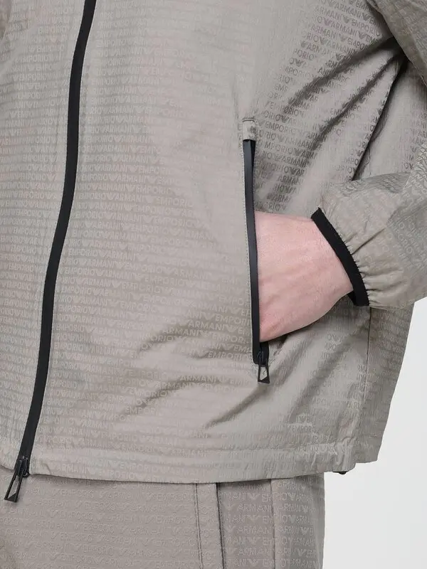 Emporio Armani Zip-up Hooded Jacket - Grey