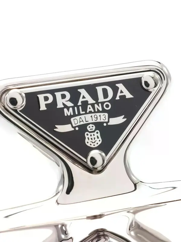 Prada Triangle Logo Hair Clip