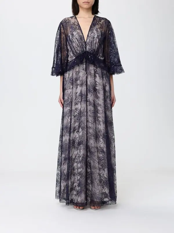Alberta Ferretti Lace Gown - Blue