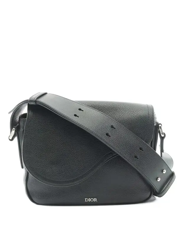 Dior Saddle Leather Shoulder Bag - Black