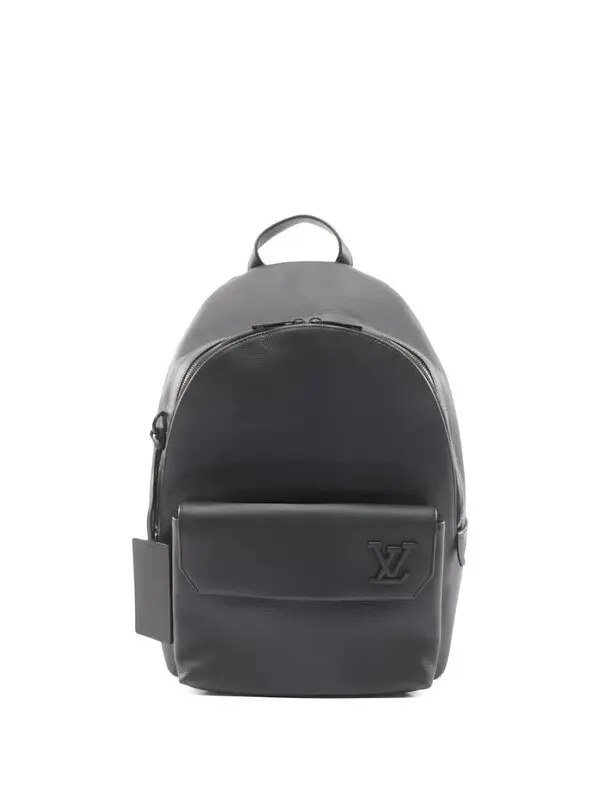 LOUIS VUITTON Aerogram Takeoff Leather Backpack - Black