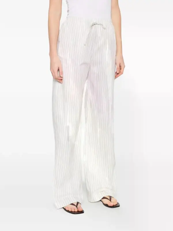 IRO PARIS Lia Striped Drawstring Trousers - White