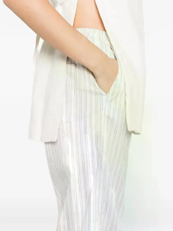IRO PARIS Lia Striped Drawstring Trousers - White