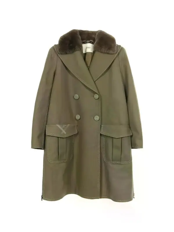 Fendi 2010s Contrast-stitching Coat