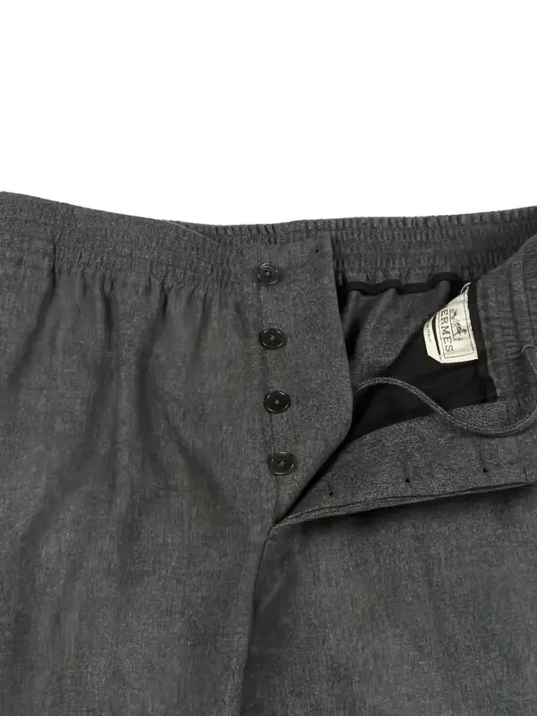 Hermès 2010s Button Pressed Crease Trousers