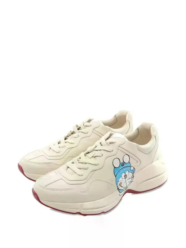 Gucci 2010s Doraemon Leather Sneakers