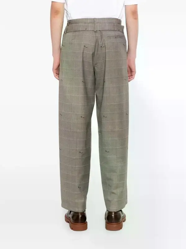 CROQUIS Plaid Wide-leg Trousers