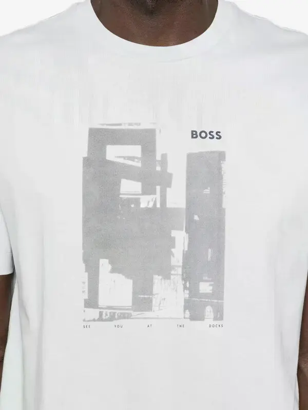BOSS Graphic-print T-shirt - Grey