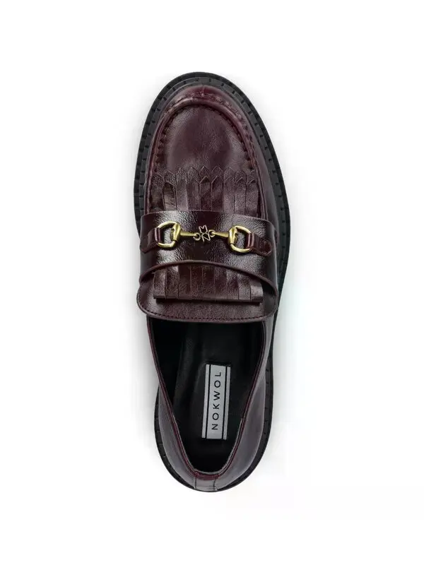 NOKWOL Fringed Lug Sole Loafers