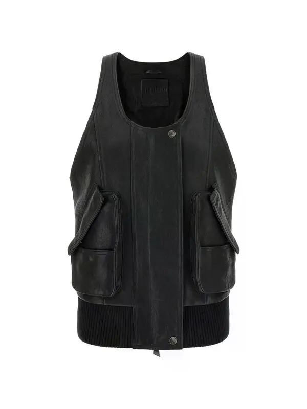 Attico Hammered Leather Gilet