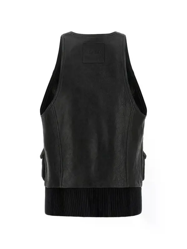 Attico Hammered Leather Gilet