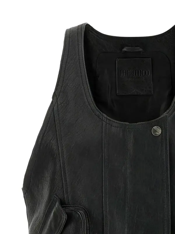 Attico Hammered Leather Gilet