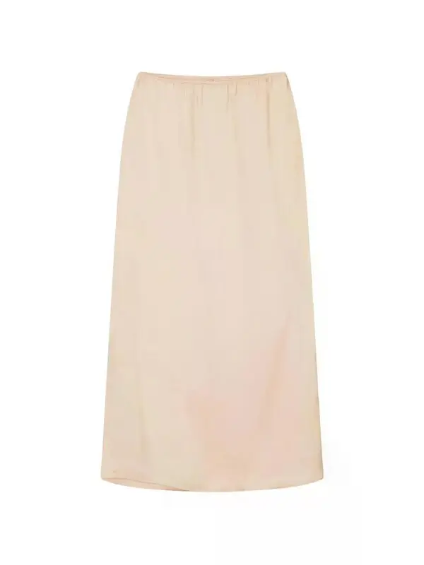 LESS Silk Midi Skirt - Neutrals