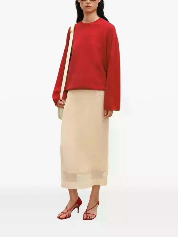 LESS Silk Midi Skirt